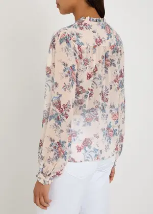 Paige Lula Floral Silk-chiffon Blouse