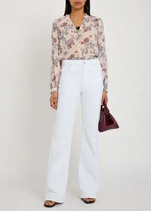 Paige Lula Floral Silk-chiffon Blouse