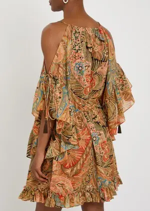 Etro Paisley Frill Mini Dress