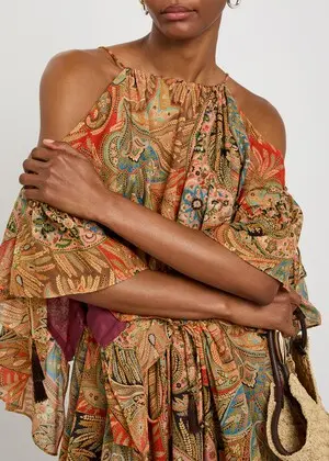 Etro Paisley Frill Mini Dress