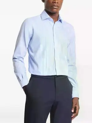 FAY Striped-pattern French-collar Shirt