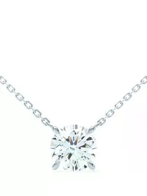 LOEV 18kt Recycled White Gold Floating Brilliant Diamond Necklace - Silver