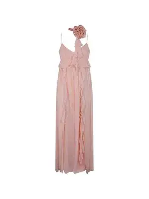 BLUGIRL Floral Silk Ruffled Maxi Dress