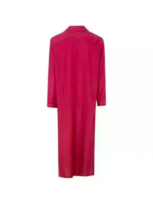 LAURA URBINATI Bordeaux Silk Collar Dress