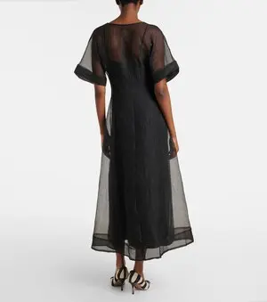 Staud Elle Organza Midi Dress