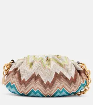 Missoni Zigzag Small Clutch With Leather Trim - Multicoloured