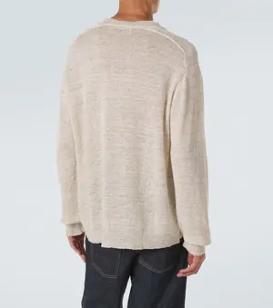 Our Legacy Rue Linen And Cotton Sweater - Beige