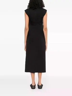 LESS Draped Waist Sleeve Dress