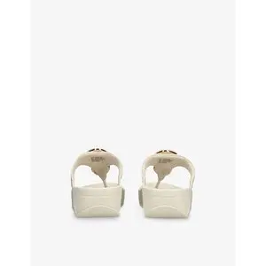 Fitflop Lulu Marble Leather Thong Sandals - Bone