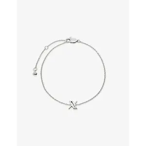 Monica Vinader Sterling Initial 'x' Bracelet - Silver