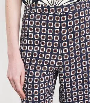 Sandro Floral Print Flared Trousers
