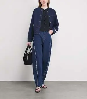 Sandro Cropped Openwork Cardigan