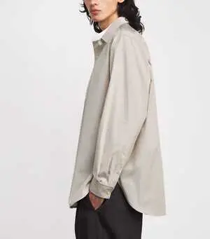 THE ROW Melchior Cotton Shirt - Brown