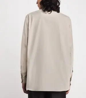 THE ROW Melchior Cotton Shirt - Brown