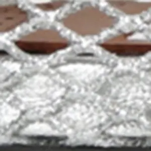 Alaïa Leather Mesh Ballet Flats With Patent Details - Silver