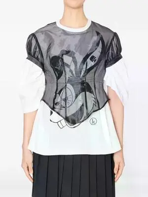 Kolor Puff-sleeve Graphic T-shirt