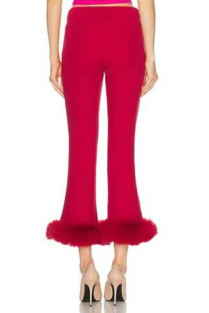 Balenciaga Flared Sweatpants With Fur Trim