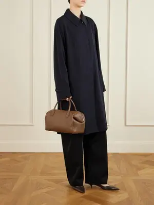 THE ROW Faye Textured Leather Tote - Brown