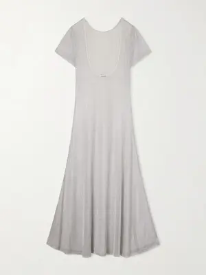Staud Metallic Knitted Cover-up - Silver