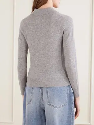 NILI LOTAN Prescott Cashmere Polo Shirt