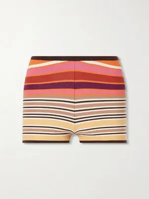Faithfull The Brand Playa Striped Jersey Mini Shorts - Multi