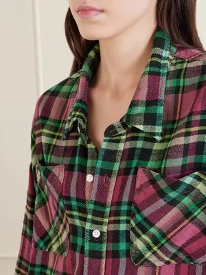 R13 Plaid Cotton-flannel Shirt