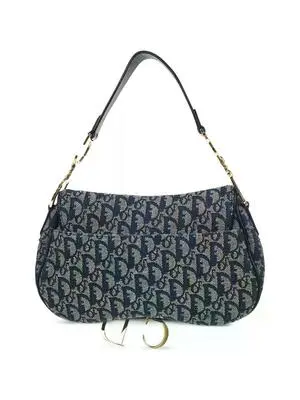 Dior 2002 Double Saddle Monogram Canvas Handbag
