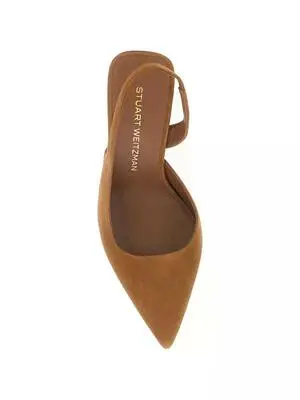 STUART WEITZMAN Vinnie Pointed Slingback Pumps - Brown