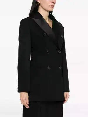 LA PISCINE Double-breasted Sculpted Blazer