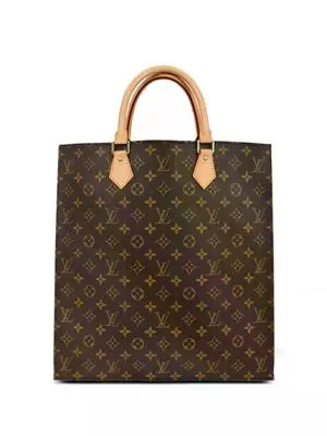 LOUIS VUITTON Sac Plat Monogram Canvas Tote Bag - Brown