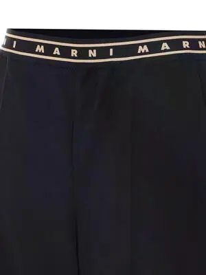 Marni Elasticated Logo-band Trousers