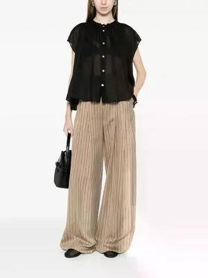 FORTE_FORTE Voile Gathered Detail Blouse