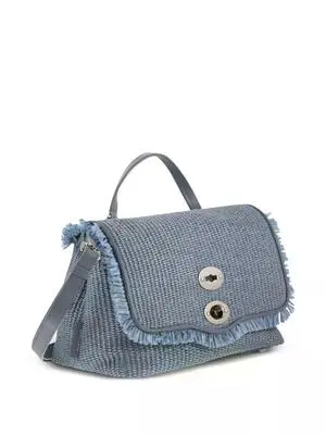 ZANELLATO Postina Frayed Raffia Tote Bag