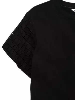 Dkny Openwork Sleeve T-shirt - Black