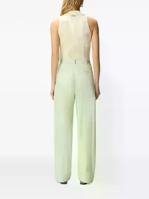 Pinko Ribbed Knit Button-up Top