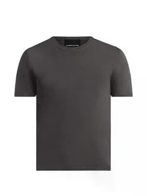 Manière De Voir Ts010 Luxe Knitted T-shirt - Grey