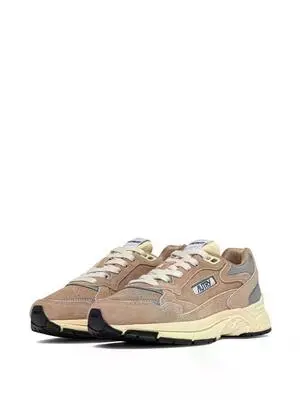 AUTRY Hyperway Lace-up Suede Sneakers - Brown