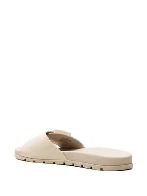 Tory Burch Mellow Buckle Slides - Neutrals