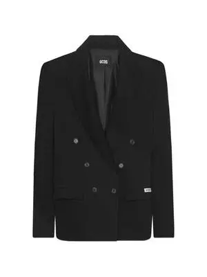 Gcds Double-breasted Blazer - Black