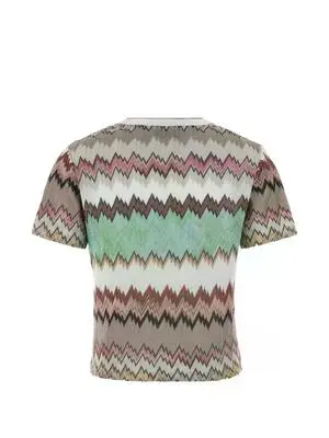 Missoni Short Sleeve Zigzag T-shirt - Neutrals