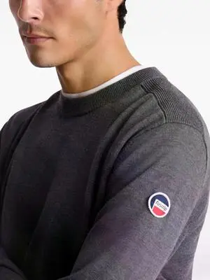 Fusalp Joryn Round-neck Sweater With Badge Detail - Grey