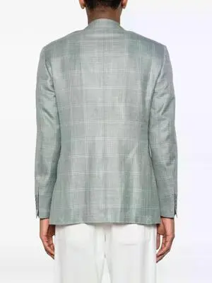 Canali Check Button Blazer