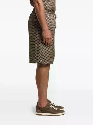 Peserico Drawstring Patterned Shorts