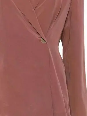 ALYSI Asymmetric Blazer - Brown
