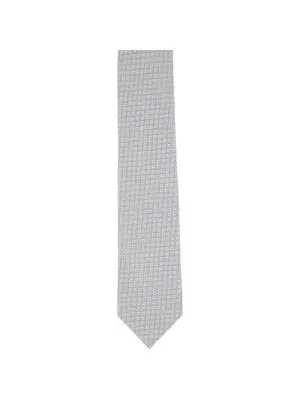 BARBA NAPOLI Patterned Tie Grey