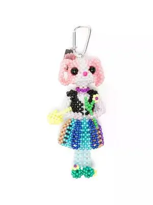 CHOPOVA LOWENA Bunny Shepherdess Figure Keyring Pink