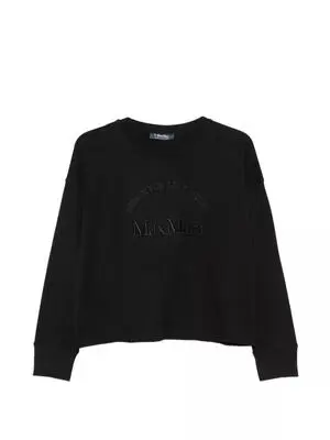 Max Mara Crewneck Sweatshirt With Logo Embroidery