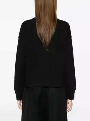 Max Mara Crewneck Sweatshirt With Logo Embroidery
