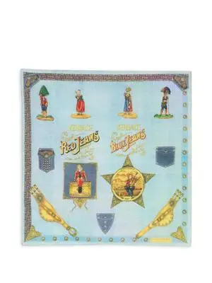 Versace Graphic Print Scarf - Blue