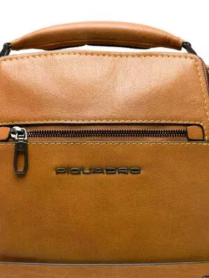 PIQUADRO Multi-pocket Leather Backpack